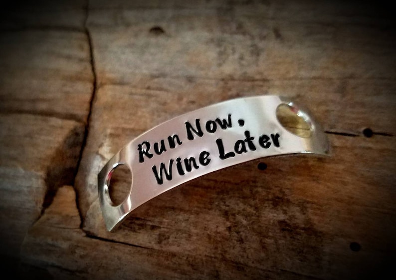 Personalized Shoe Tag - Run Now, Wine Later Shoe Tags Runner and Wine ...