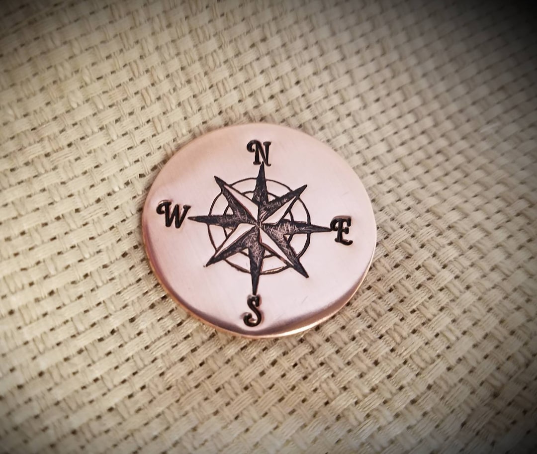 COMPASS GOLF BALL Marker Compass Medallion Compass Coin, Mariners ...