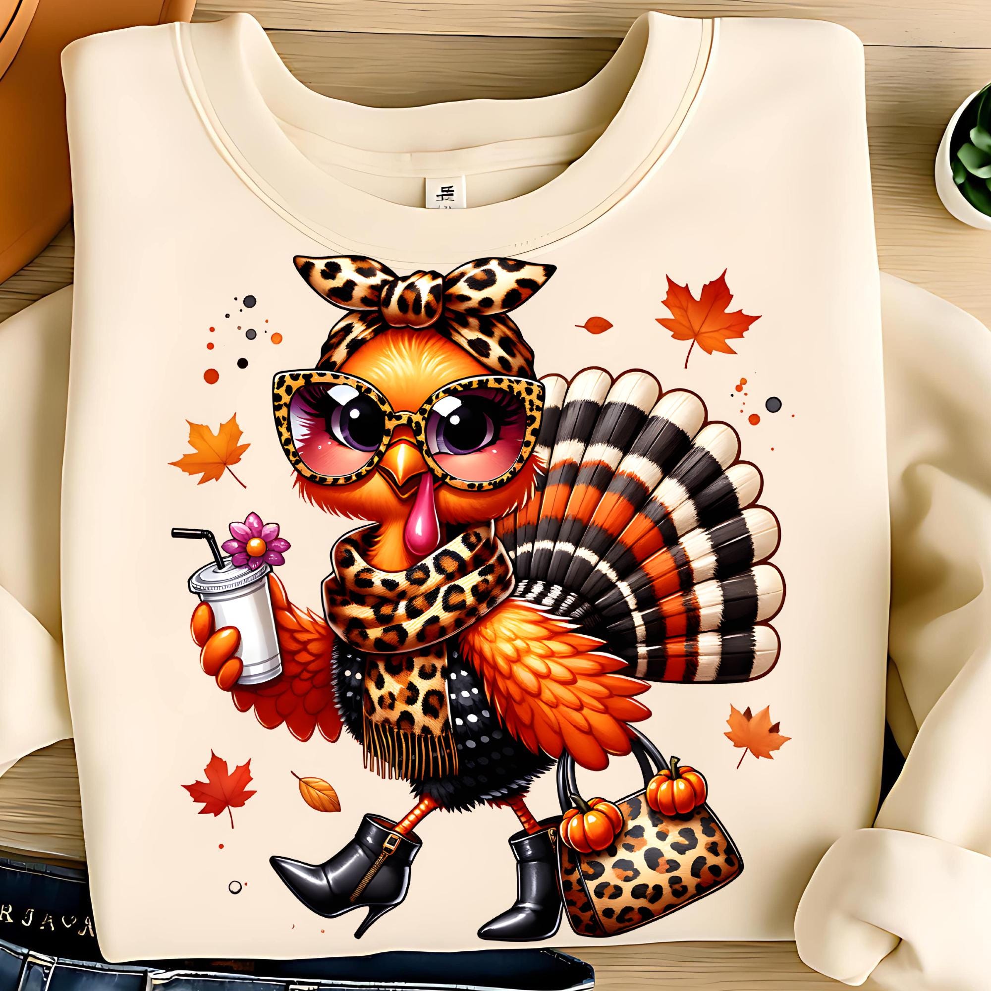 Boujee Turkey PNG, Leopard Print Thanksgiving Sublimation, Thanksgiving ...