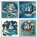 Nautical Clipart Bundle Paper Cut Design Style Ocean Digital Paper Sea ...