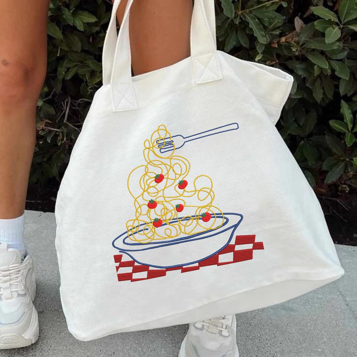 Cute Pasta Embroidery Design, Aesthetic Machine Embroidery File, Cute ...