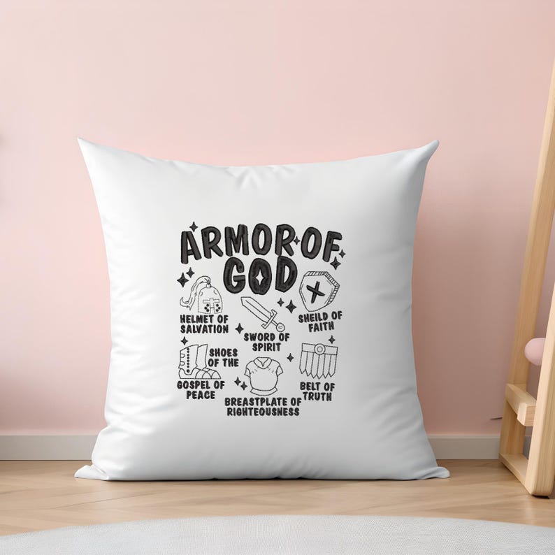 Armor of God Embroidery Design, Baptism Embroidery Files, DST PES File ...