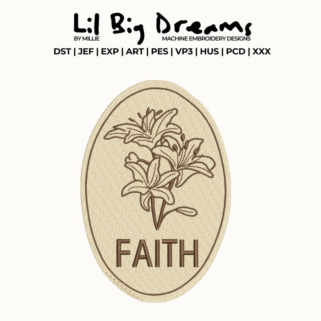 Faith Embroidery Design, Boho Christian Embroidery Design, Christian ...