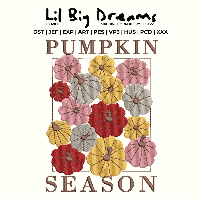 Pumpkin Season Embroidery Design, Fall Embroidery Design, Thanksgiving ...