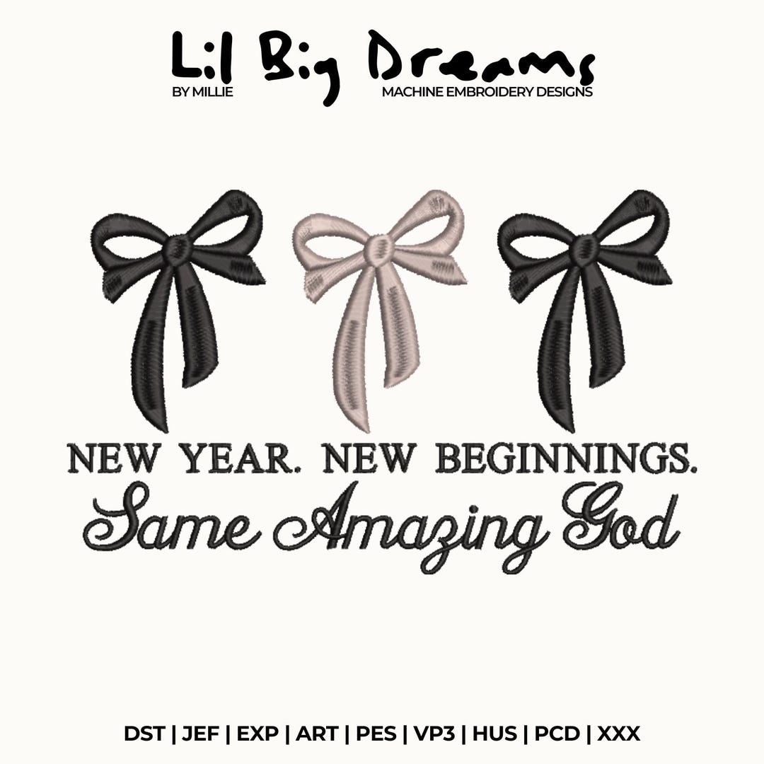 New Year Same Amazing God Embroidery Design, Scripture Embroidery ...