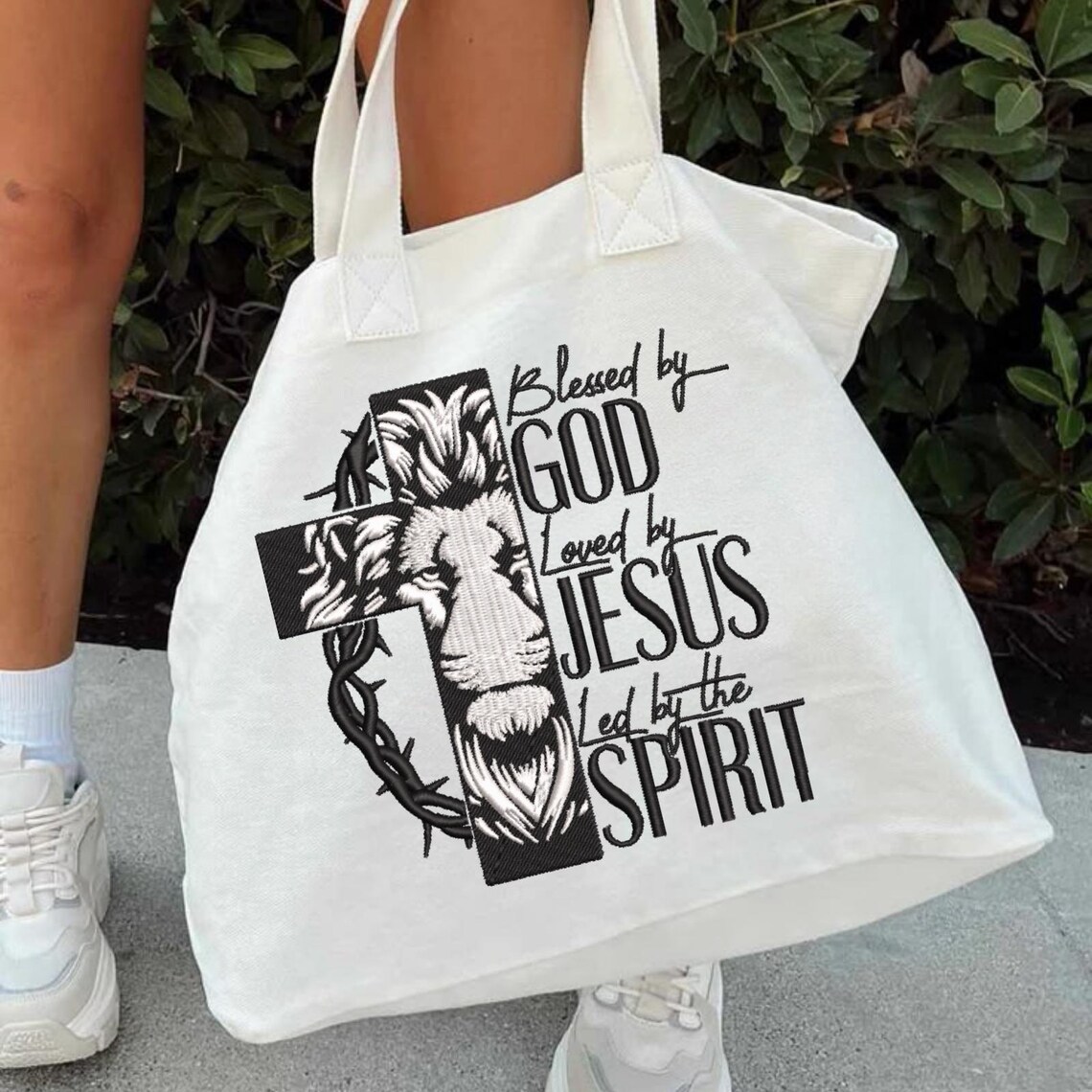 Blessed by God Embroidery Design, Boho God Embroidery Design, Christian ...