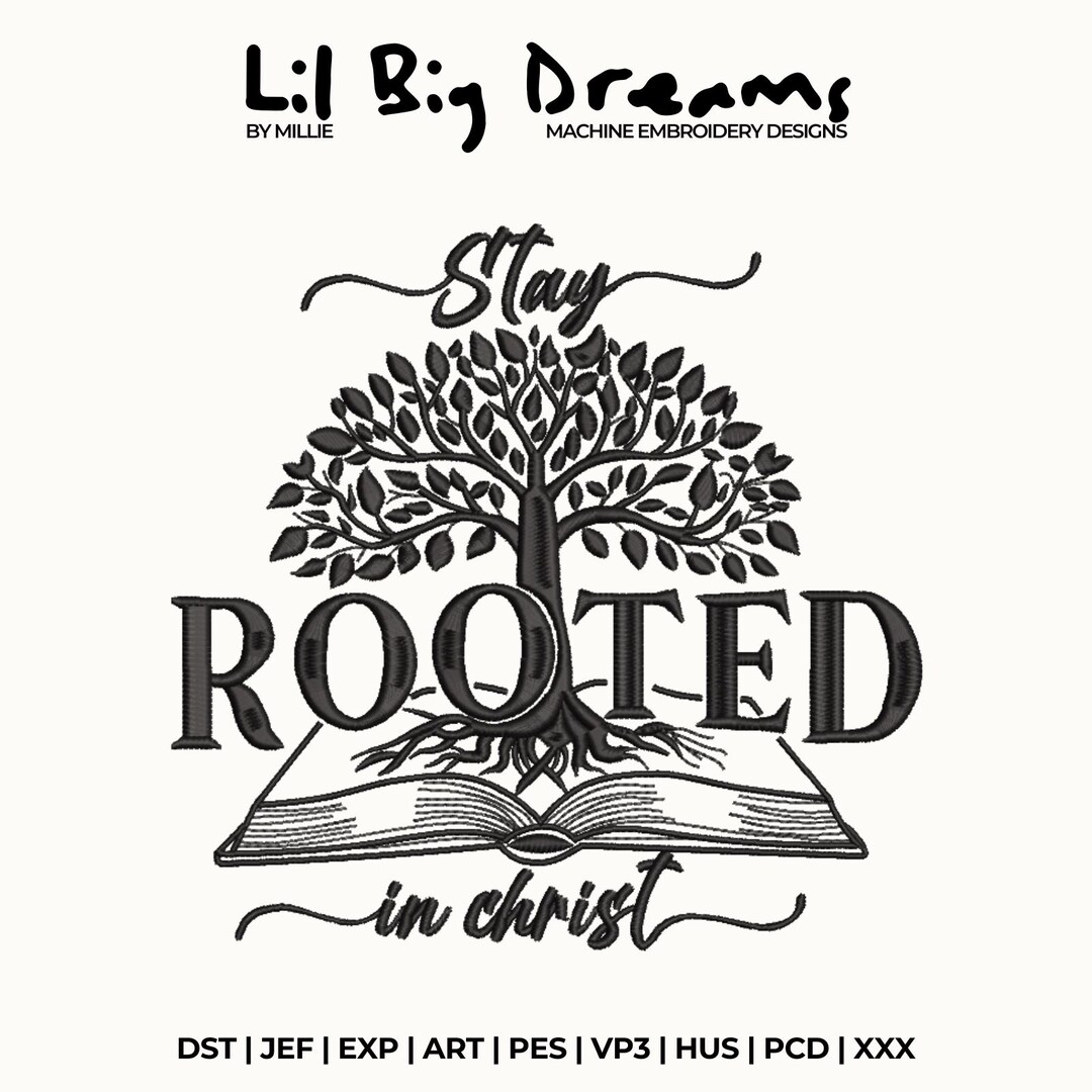 Stay Rooted in Christ Embroidery Design, Scripture Embroidery Design ...