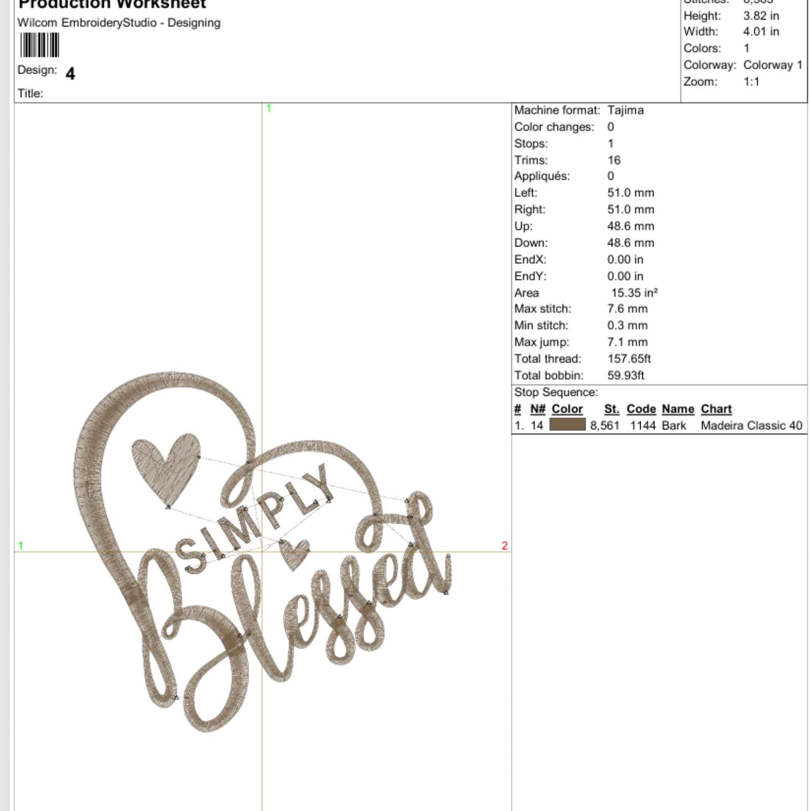 Simply Blessed Embroidery Design, God Embroidery Design, Christian ...
