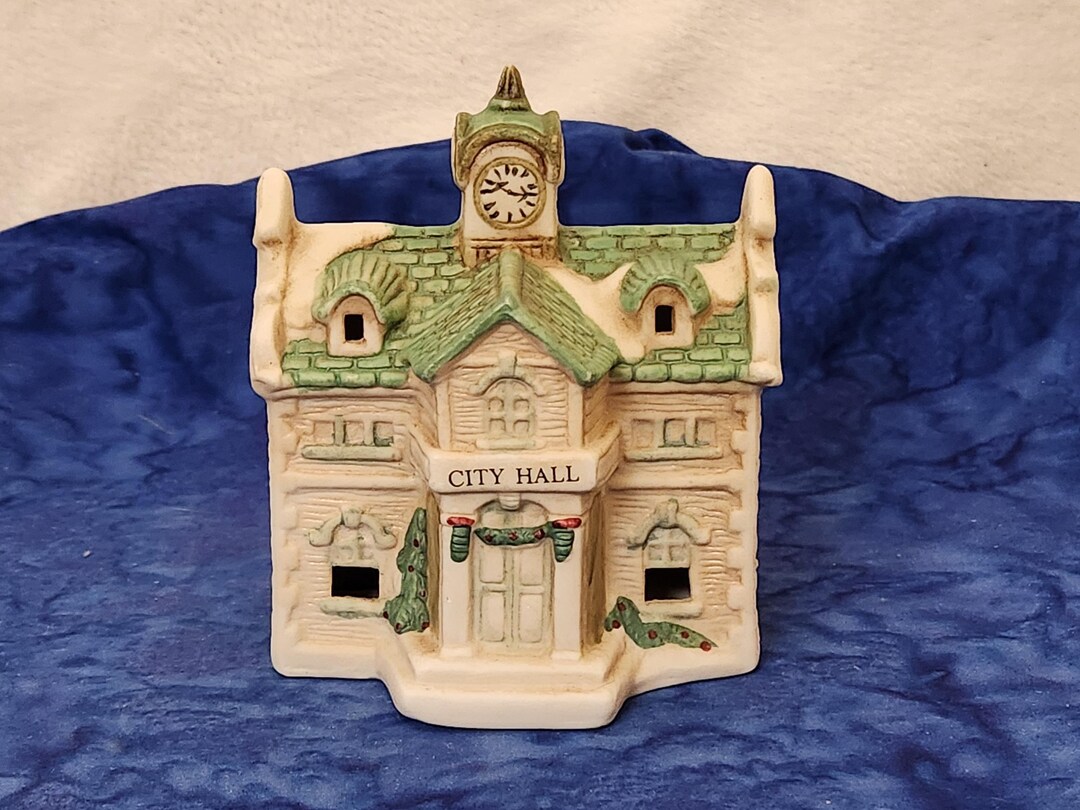 City Hall Light up Christmas Village House Holiday Home Décor, Village ...