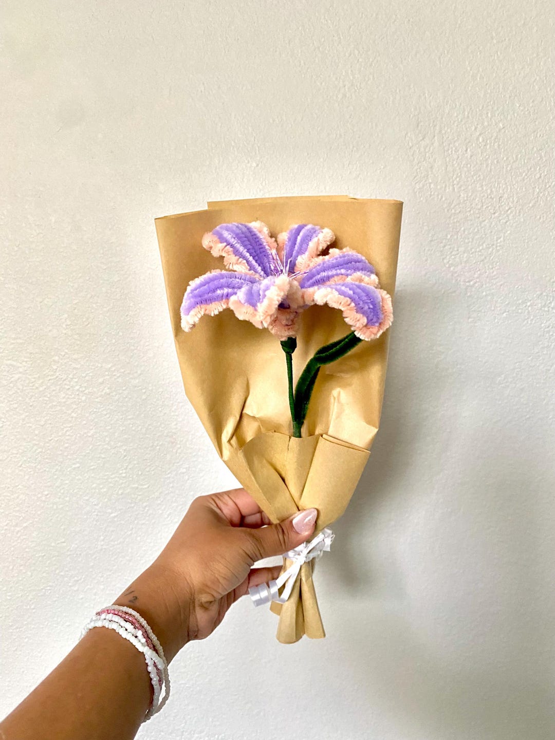 Single Pipe Cleaner Flowers - Etsy