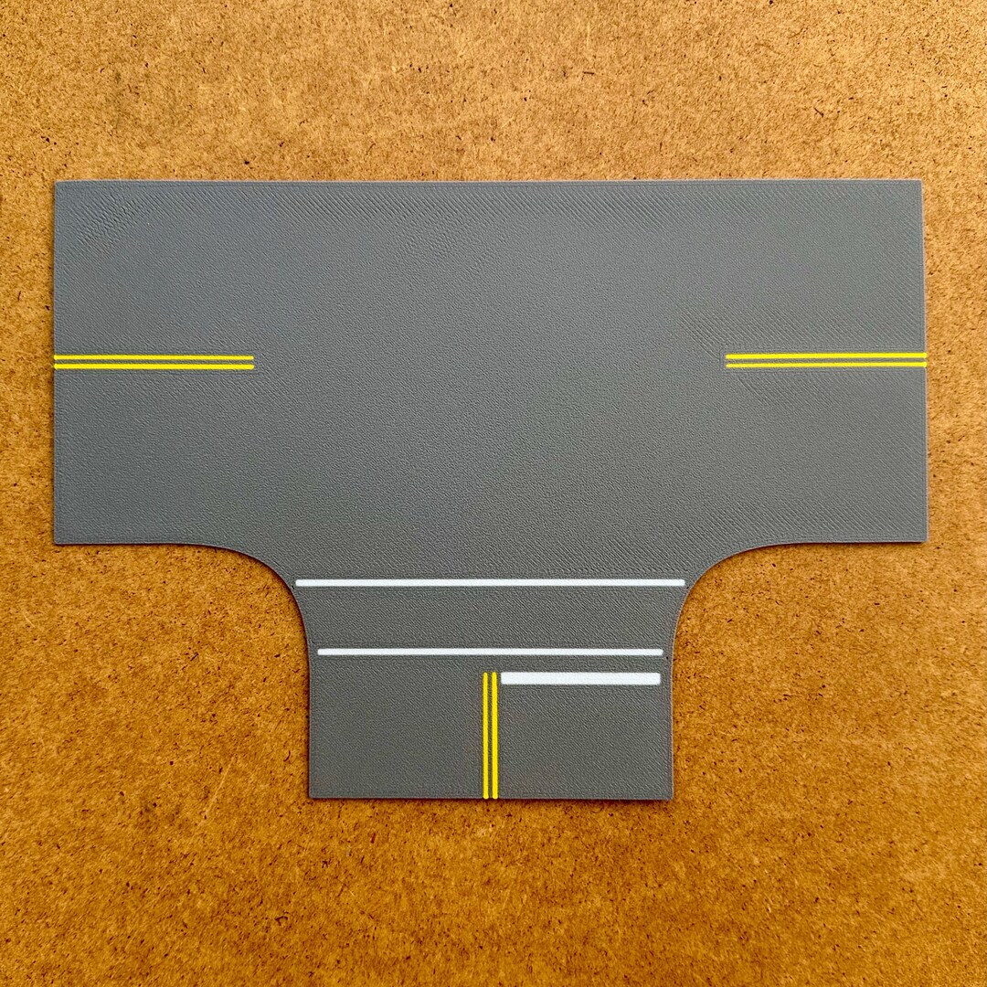 HO Scale 3-way Intersection Plate Single Stop With Parallel Crosswalk ...