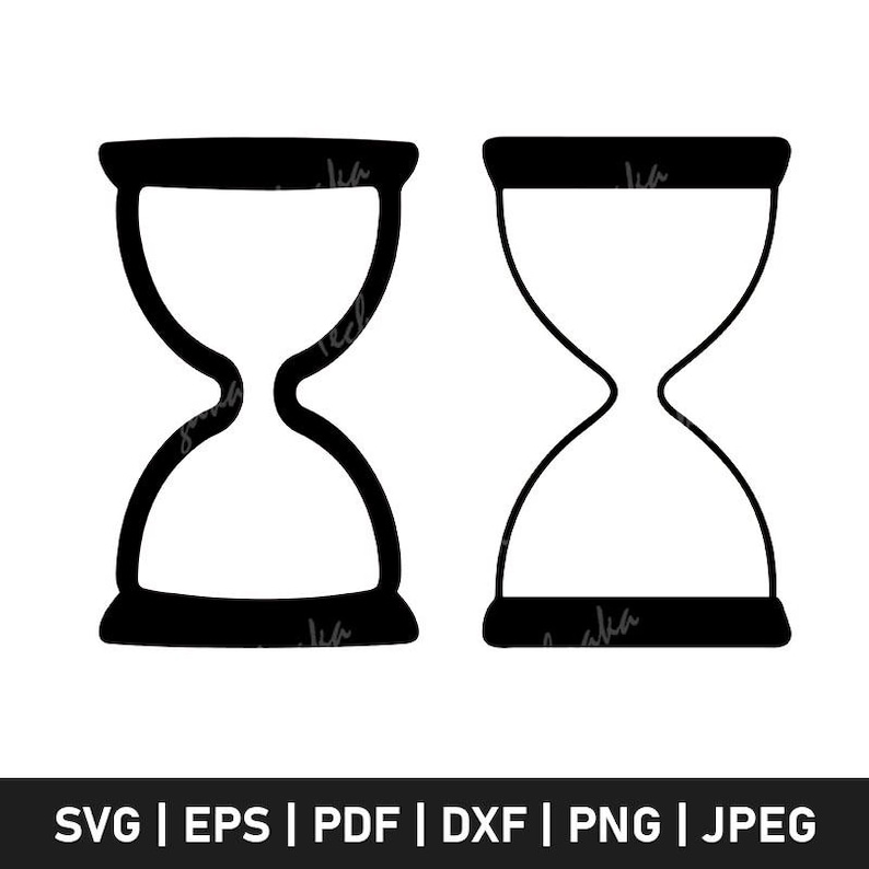 Empty Hourglass SVG | Vintage Sand Timer Clipart | Hour Glass SVG ...