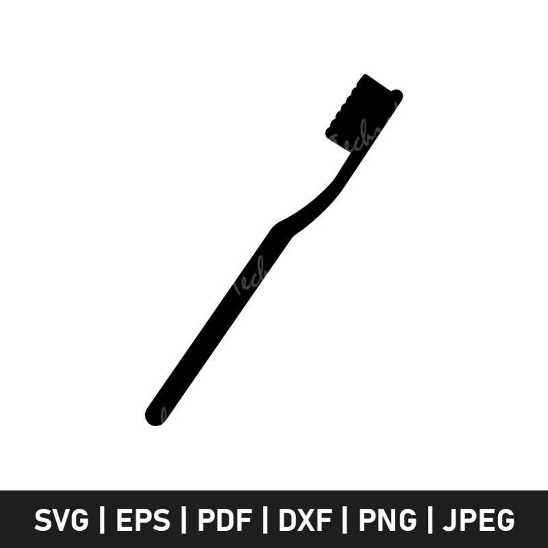 Toothbrush SVG File, Toothbrush Silhouette, Toothbrush Clipart ...