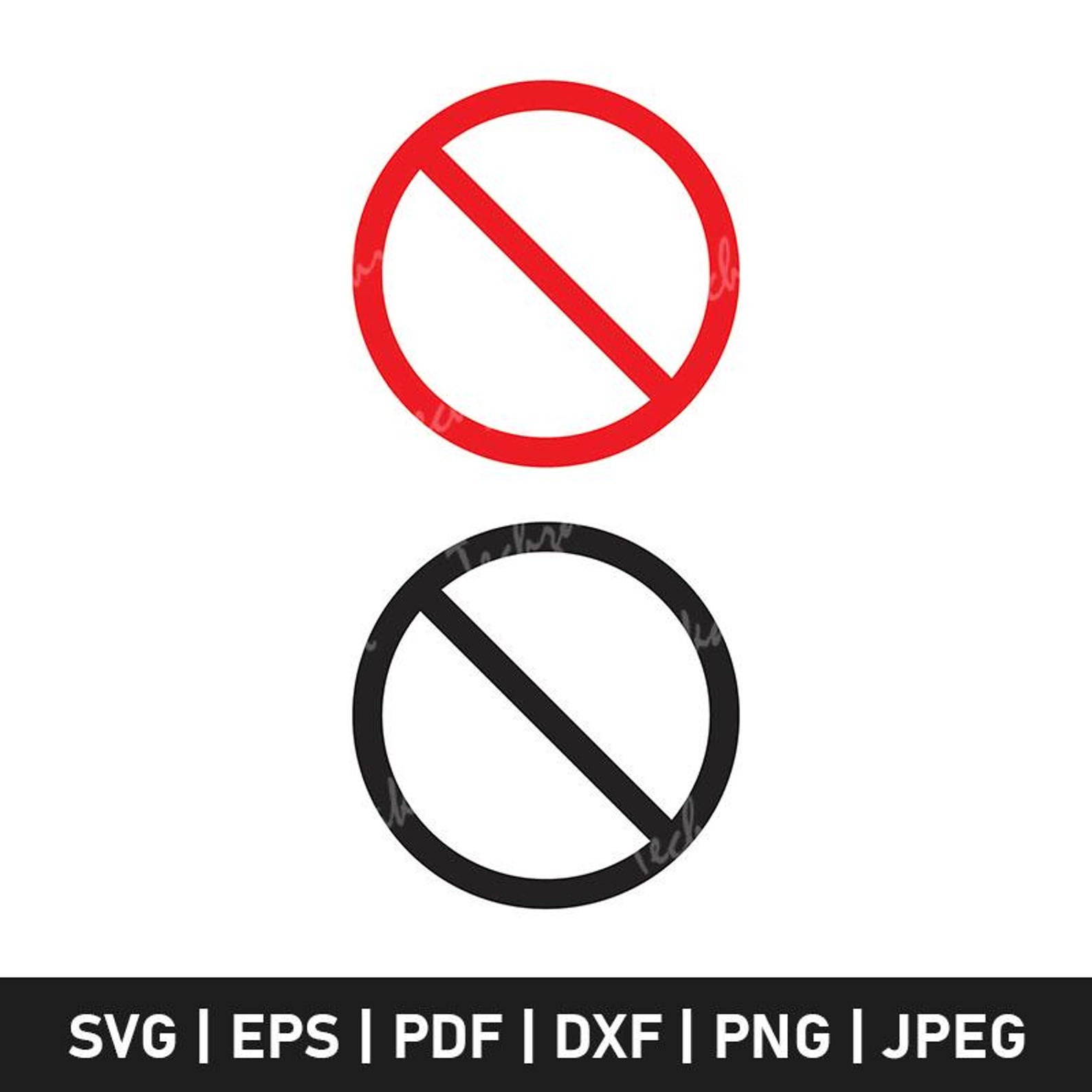 Black and Red Prohibition Sign Svg, Restricted No Symbol Svg, Banned No ...