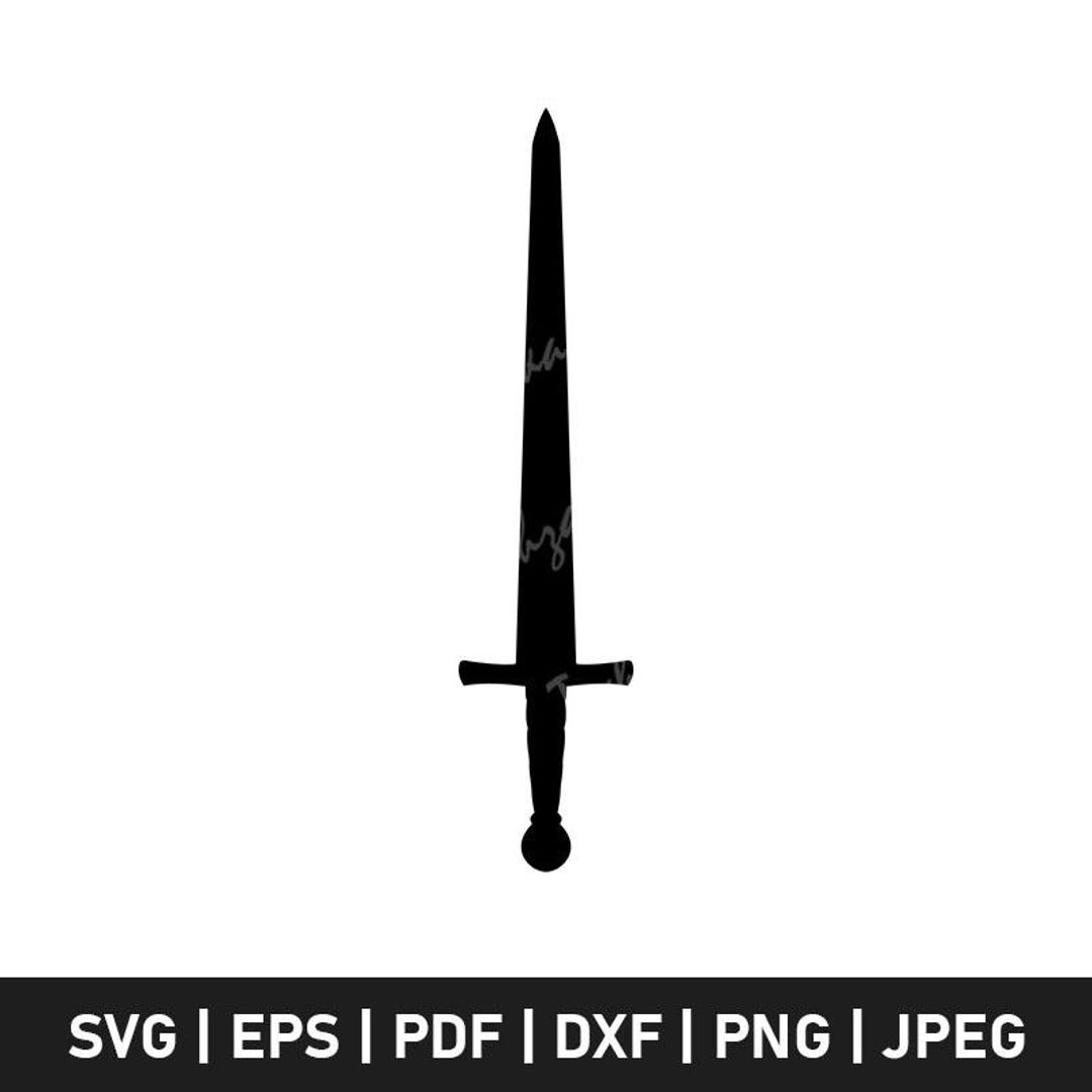 Medieval Sword Svg File | Knight Sword Silhouette Cut File Png Eps ...