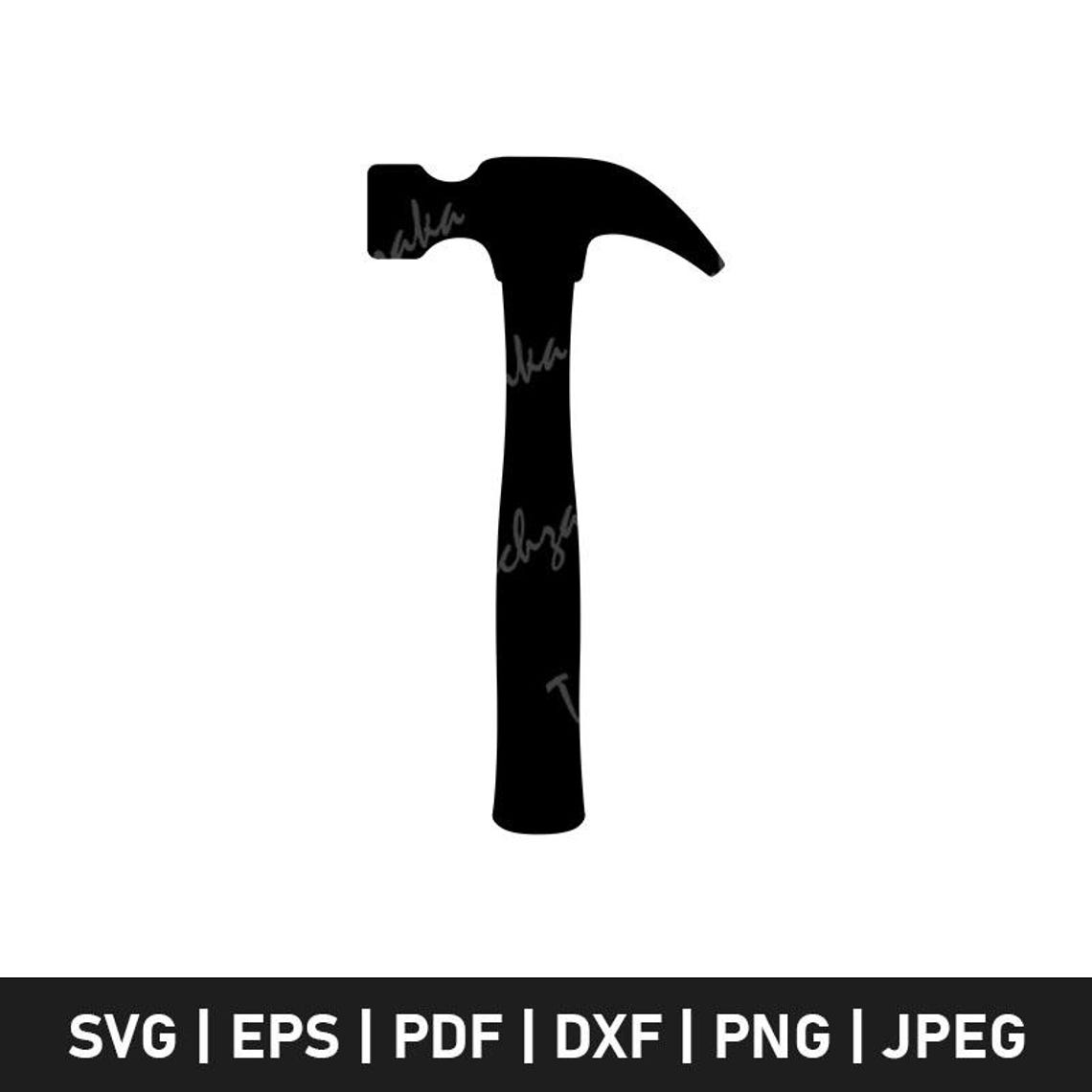 Hammer SVG File, Hammer Silhouette, Hammer PNG, Tool Clipart, Carpenter ...