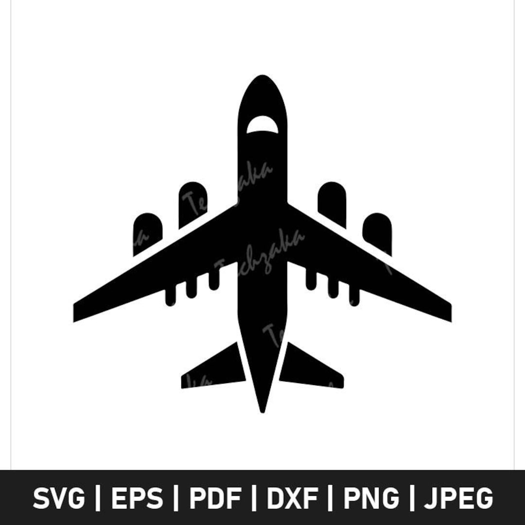 Air Plane Svg File, Airplane Silhouette Svg, Aeroplane Silhouette ...