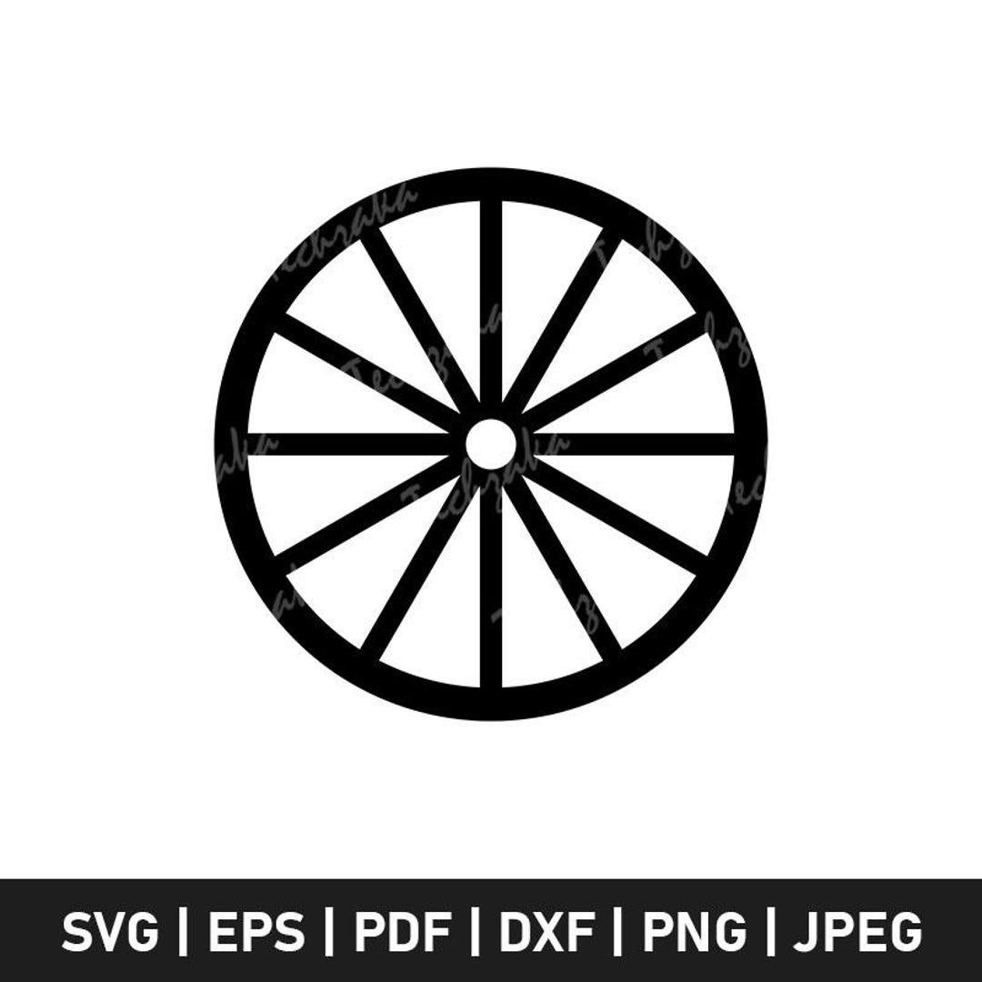 Wagon Wheel SVG File, Western Wheel Silhouette, Vintage Wheel Clipart ...