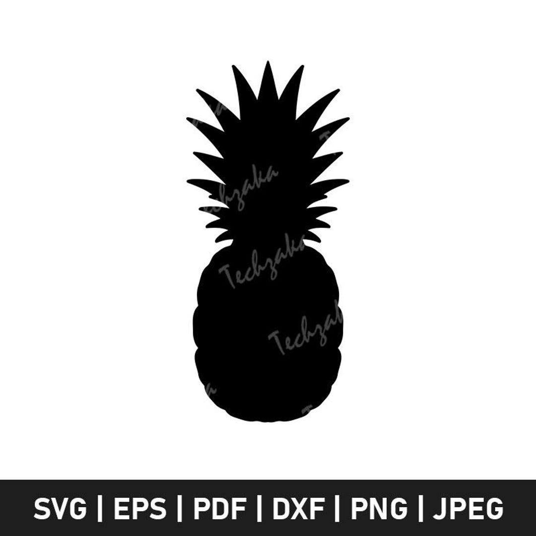 Pineapple SVG File, Pineapple Silhouette, Tropical Fruit SVG, Pineapple ...