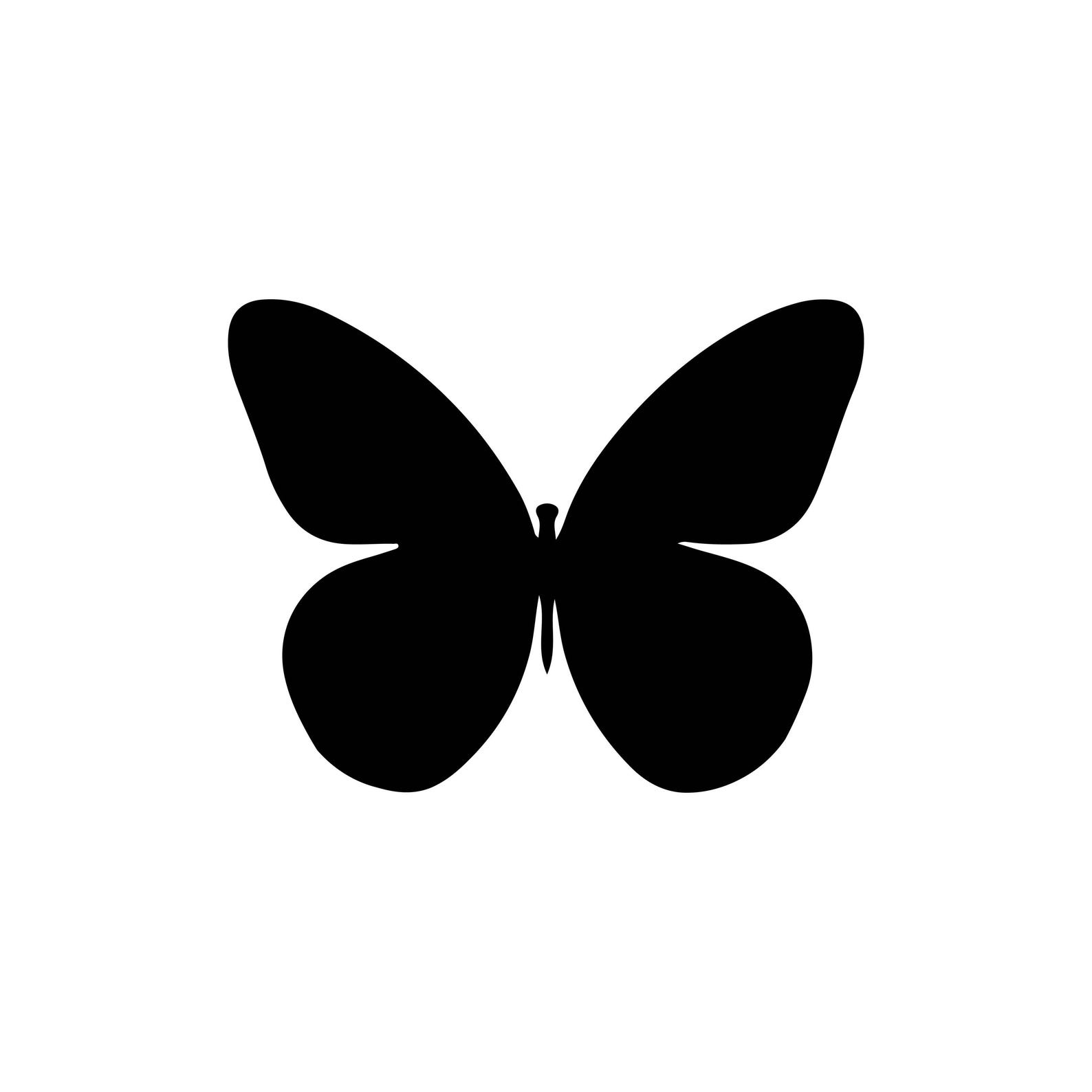 Simple Butterfly Svg Files, Butterfly Silhouette, Svg, Eps, Pdf, Dxf ...