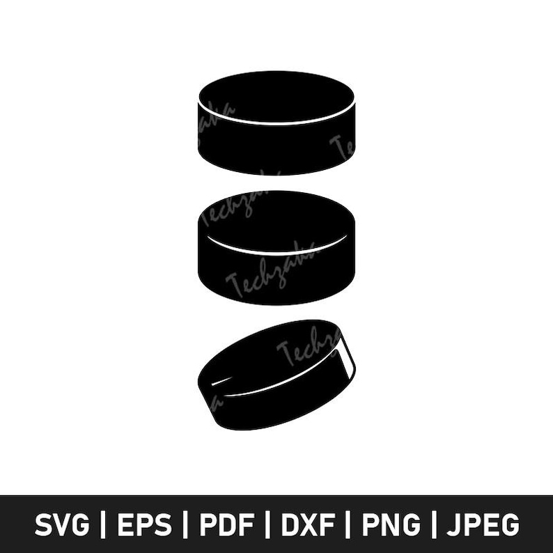 Hockey Puck SVG, Hockey Puck Silhouette, Ice Hockey PNG, Sports Clipart ...