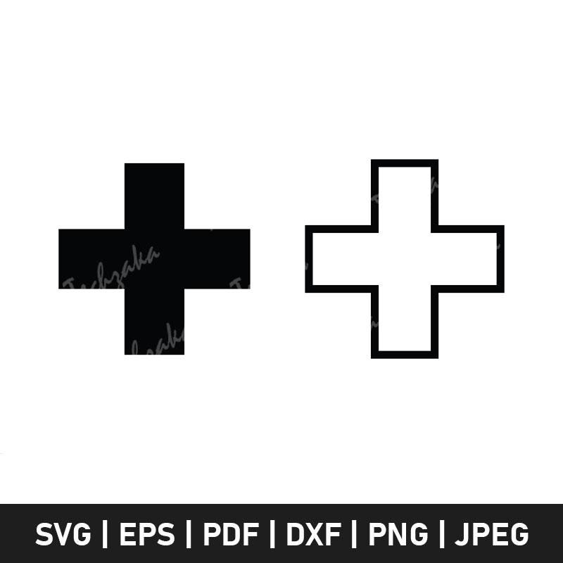 Medical Cross Svg, Plus Sign Svg, Black Cross Svg, Cross Outline Svg ...