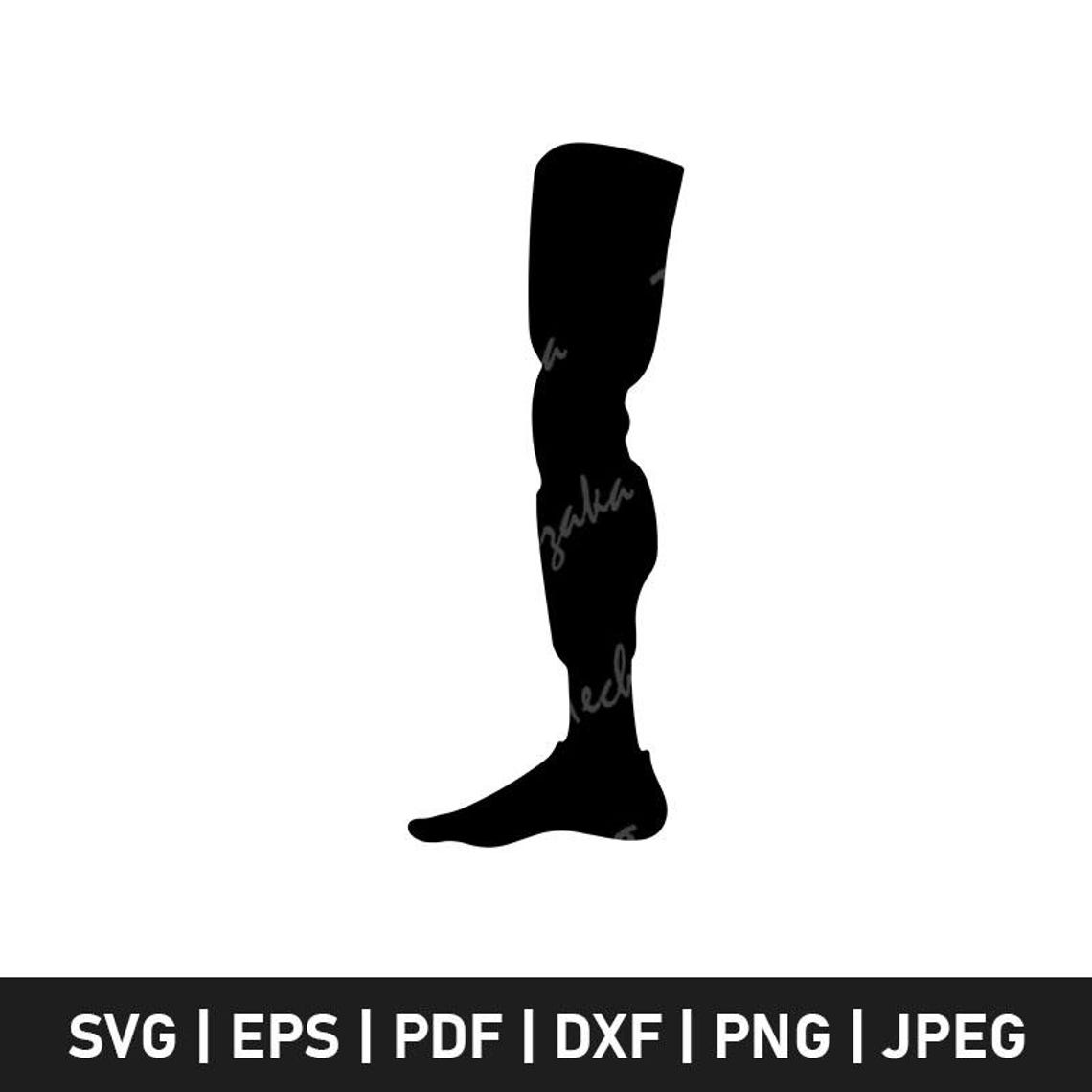Prosthetic Leg SVG, Artificial Limb Silhouette, Medical Clipart ...