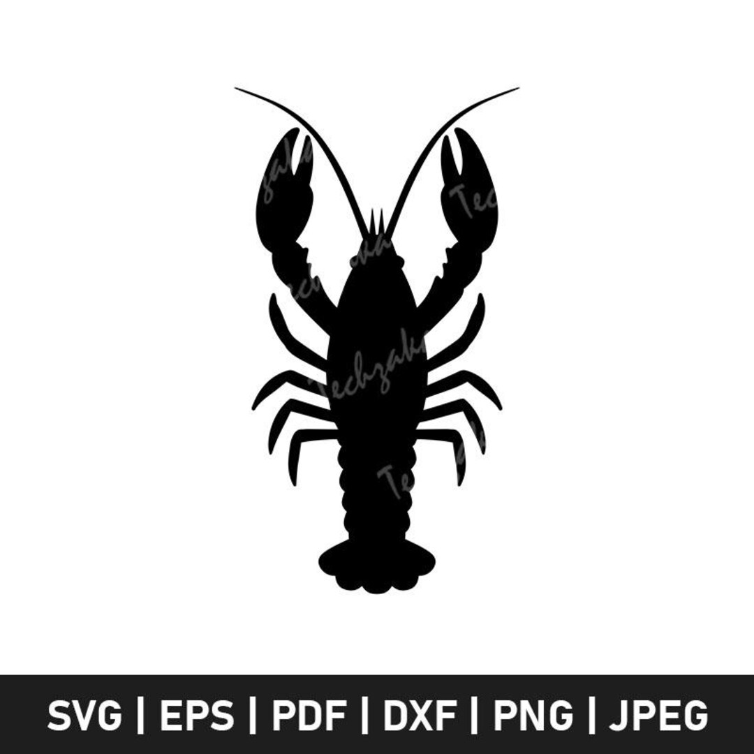 Crawfish SVG, Crawfish Silhouette, Crawfish PNG, Seafood Clipart ...