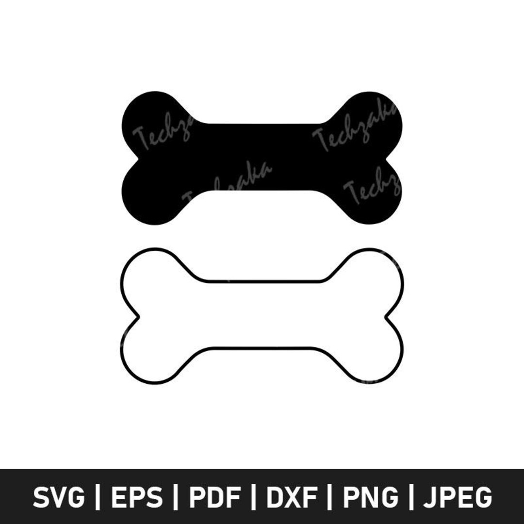 Dog Bone Svg File, Dog Bone Outline, Bone Clipart, Dog Bone Png, Bone ...