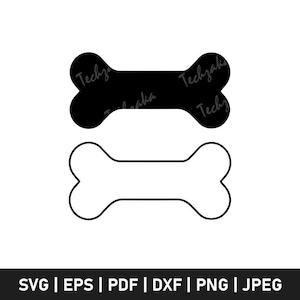 Dog Bone Svg File, Dog Bone Outline, Bone Clipart, Dog Bone Png, Bone ...