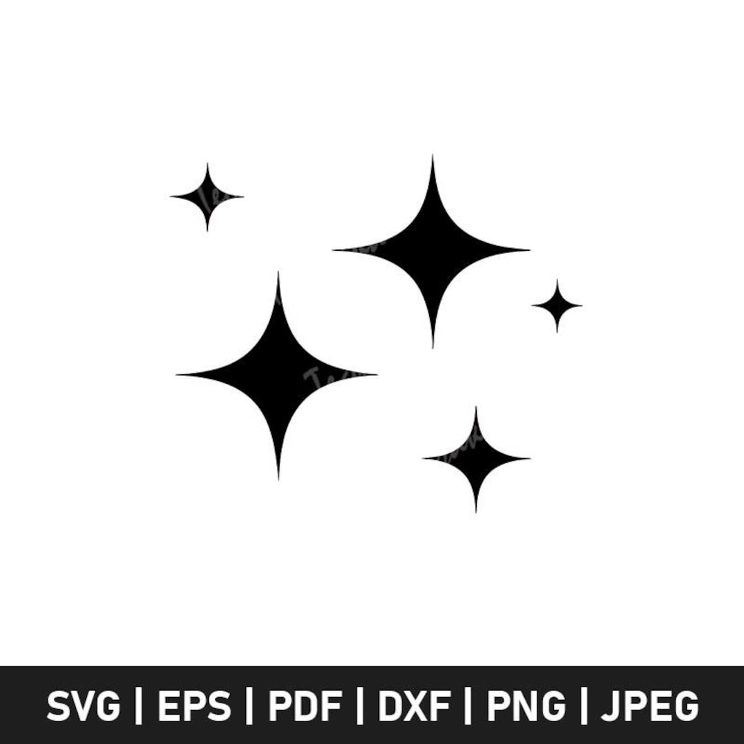 Sparkle Svg, Sparkle Silhouette, Sparkle Png, Sparkling Star Svg ...