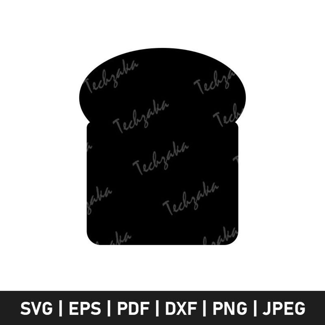Toast SVG File, Bread Slice Silhouette, Breakfast Food Clipart, Toasted ...