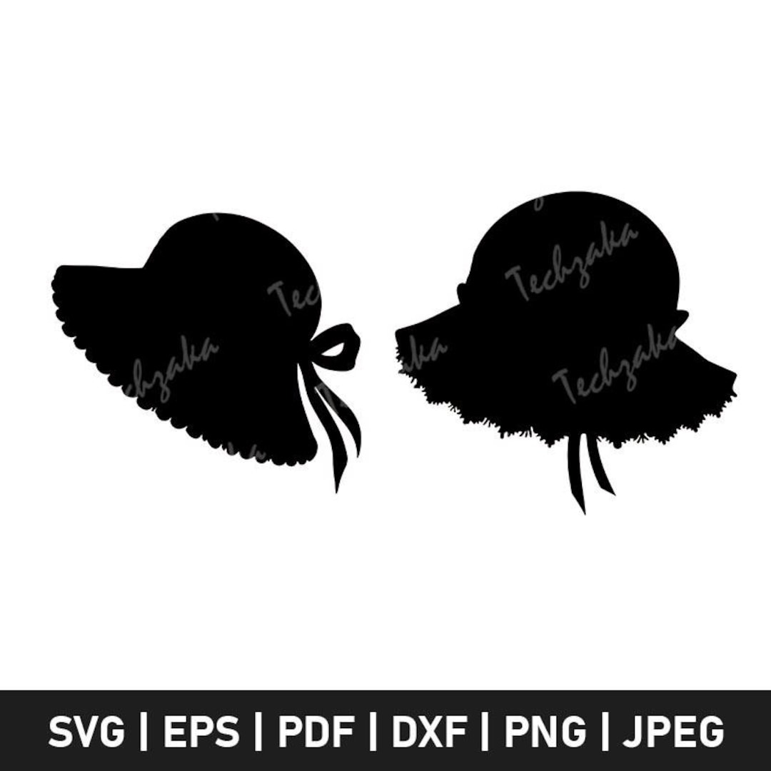 Bonnet SVG, Silhouette Bonnet SVG, Bonnet Clipart, Hat SVG, Baby Bonnet ...