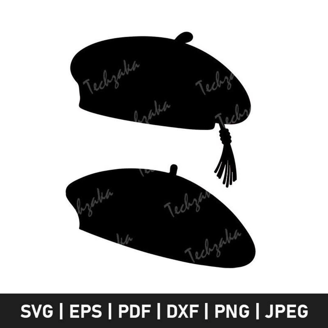 Beret SVG | Hat SVG | French Beret SVG | Beret Hat Clipart | Beret Hat ...