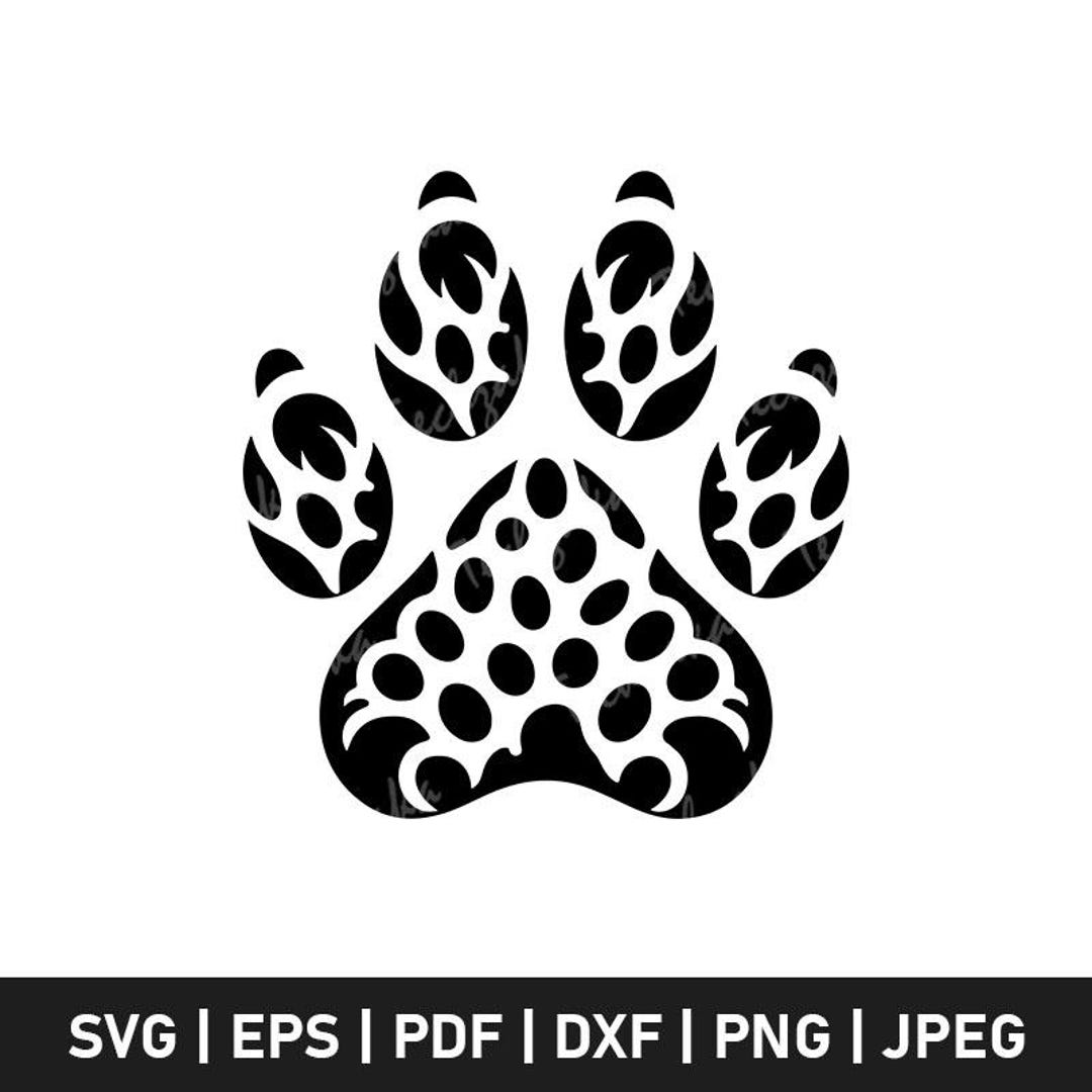 Leopard Paw Print SVG | Leopard Paw SVG | Animal Paw Print SVG ...