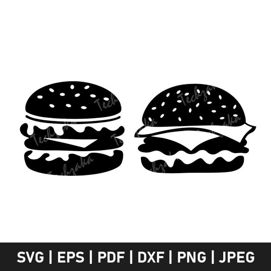 Cheeseburger SVG, Fast Food SVG, Burger Clipart, Cheeseburger Clipart ...