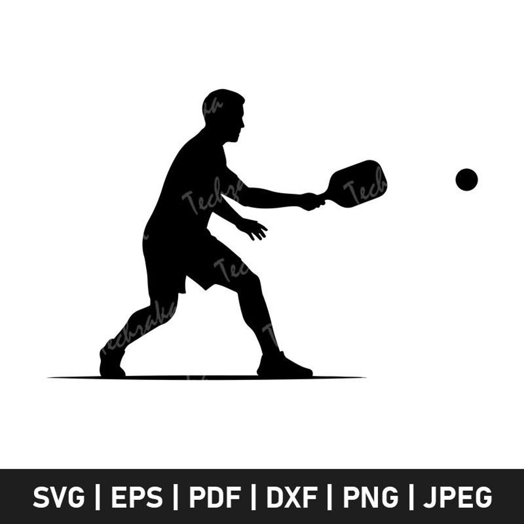 Pickleball SVG, Pickleball Player SVG, Pickleball Silhouette SVG ...