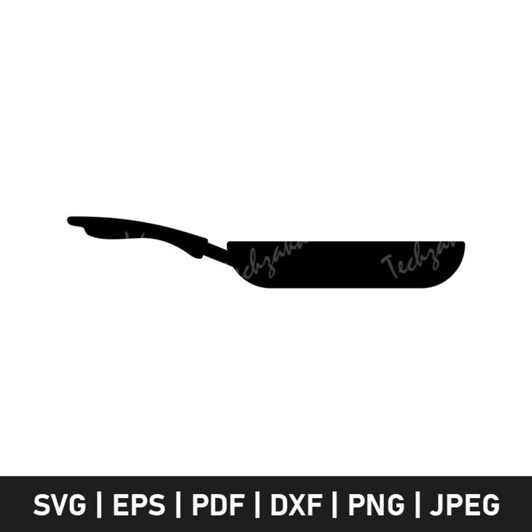 Frying Pan SVG, Frying Pan Silhouette, Kitchen Utensil Clipart, Cooking ...