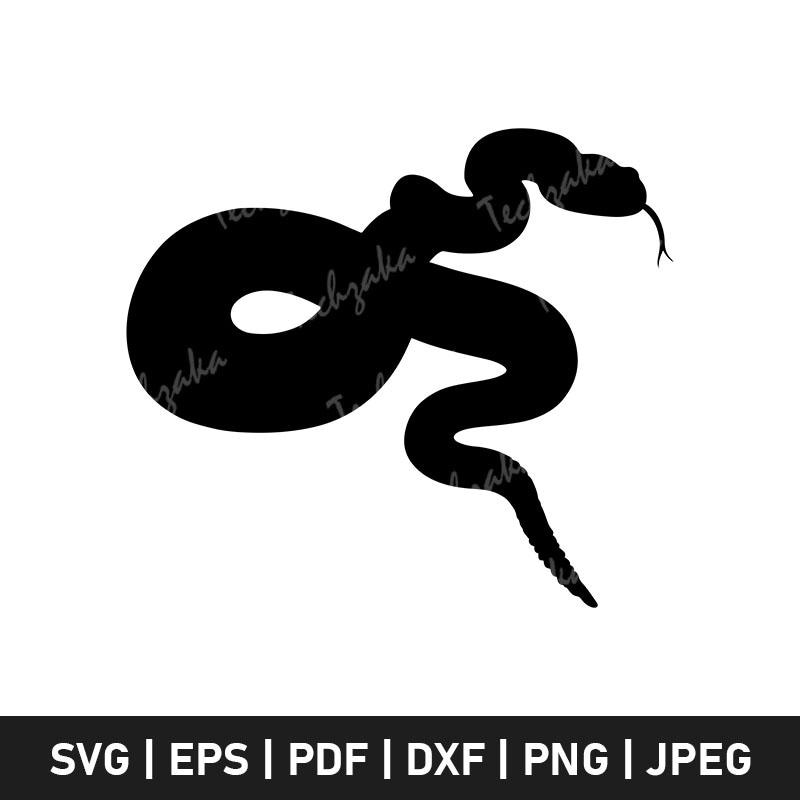 Rattlesnake SVG | Snake Silhouette Clipart | Coiled Snake Vector ...