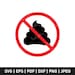 No Dog Poo Svg Sign | Funny No Poop Dog Clipart Png Dxf | Pet Waste ...