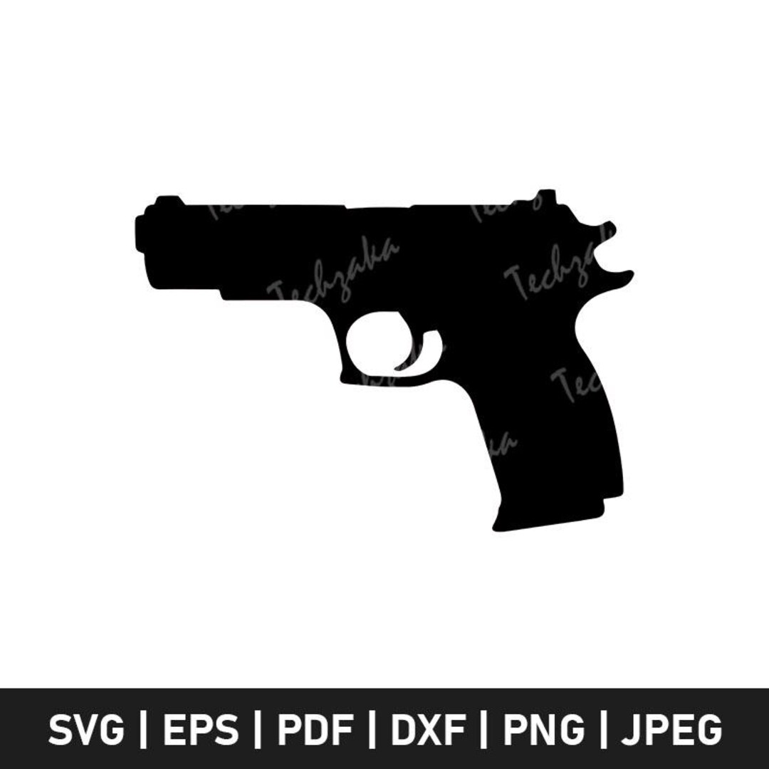 Pistol Gun Svg Files, 9mm Svg Silhouette, Handgun Svg, Pistolgun Svg ...