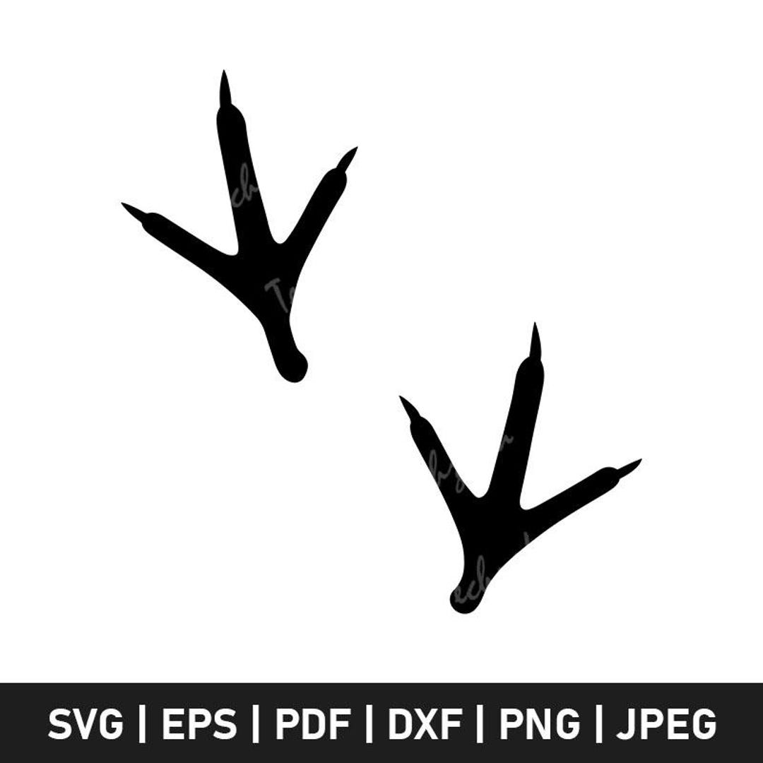 Bird Footprint SVG, Bird Tracks SVG PNG, Animal Print Silhouette ...