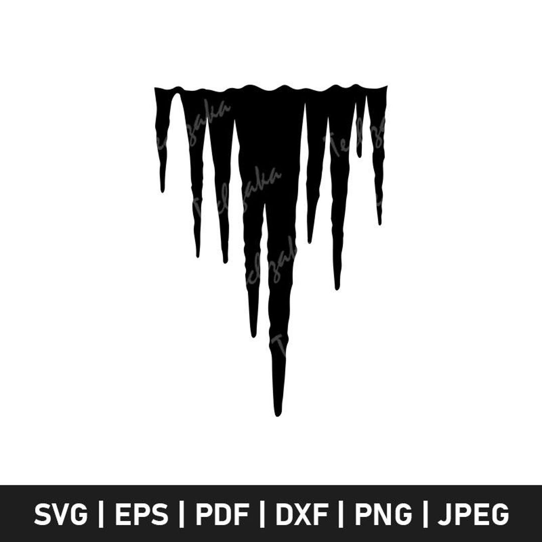 Icicles Svg, Winter Icicle Silhouette, Frozen Drips Cut File, Icicles ...