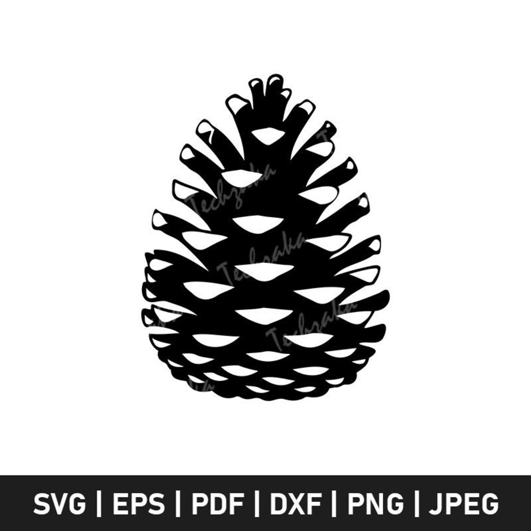 Pine Cone SVG, Pine Cone Silhouette, Woodland Pinecone Cut File, Forest ...