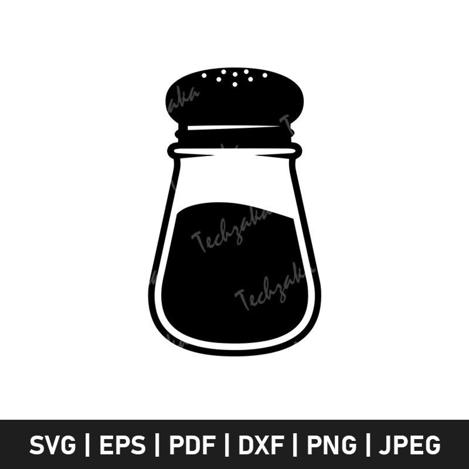Salt Shaker SVG, Salt Shaker Silhouette, Salt Clipart, Salt Shaker PNG ...
