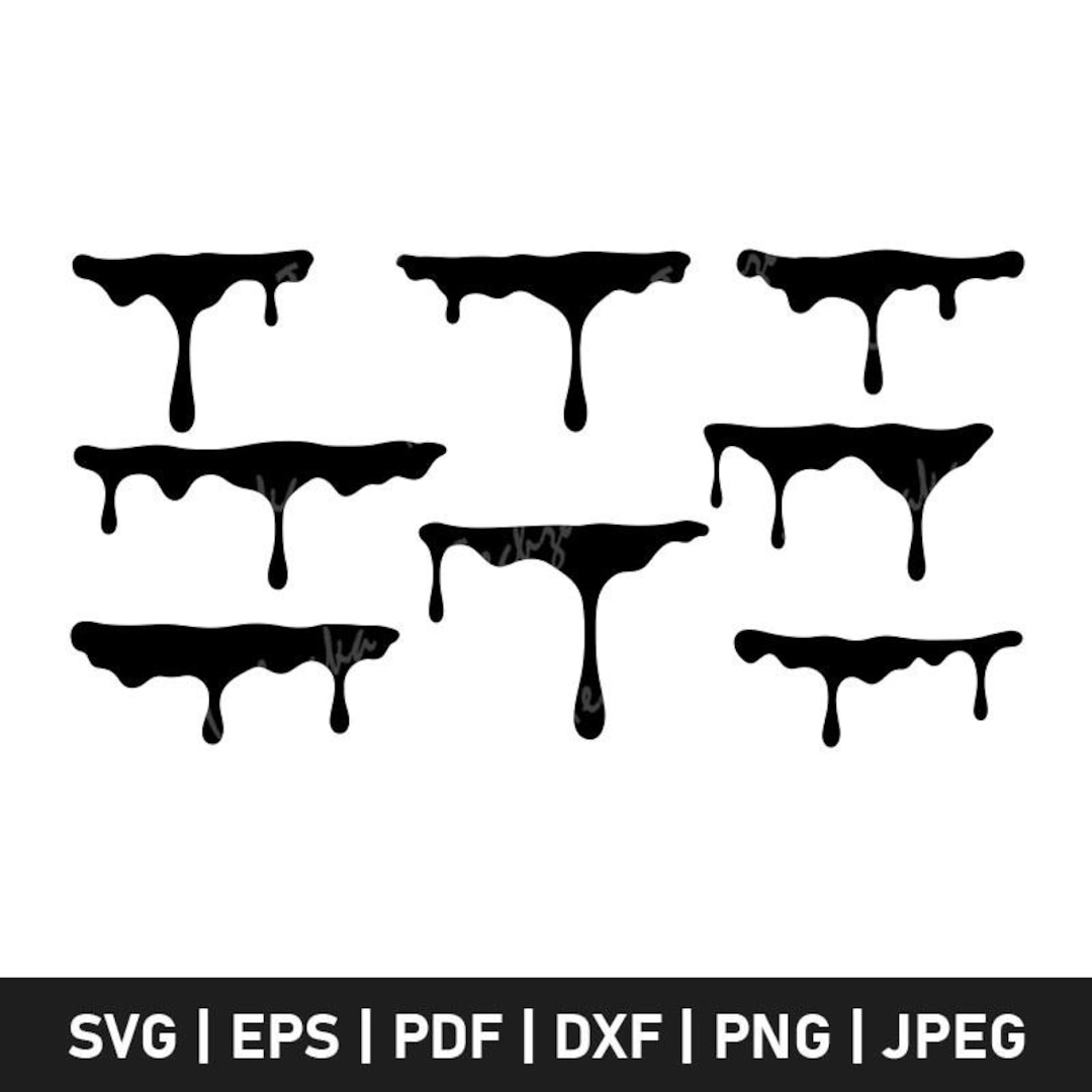 Dripping Svg, Dripping Silhouette, Drip Svg, Melting Svg, Slime Svg ...