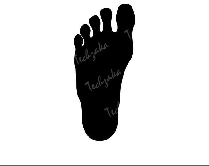 Foot Vector Clipart Set / Outline, Silhouette Stamp & Color Drawing ...