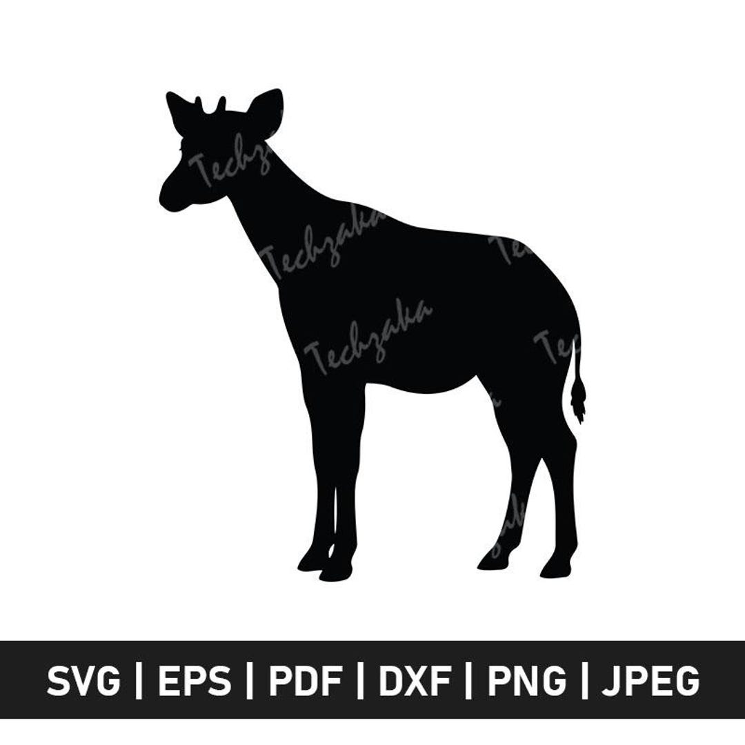 Okapi Svg, Okapi Silhouette, Png, Cricut File, Laser, Clipart, Cnc ...