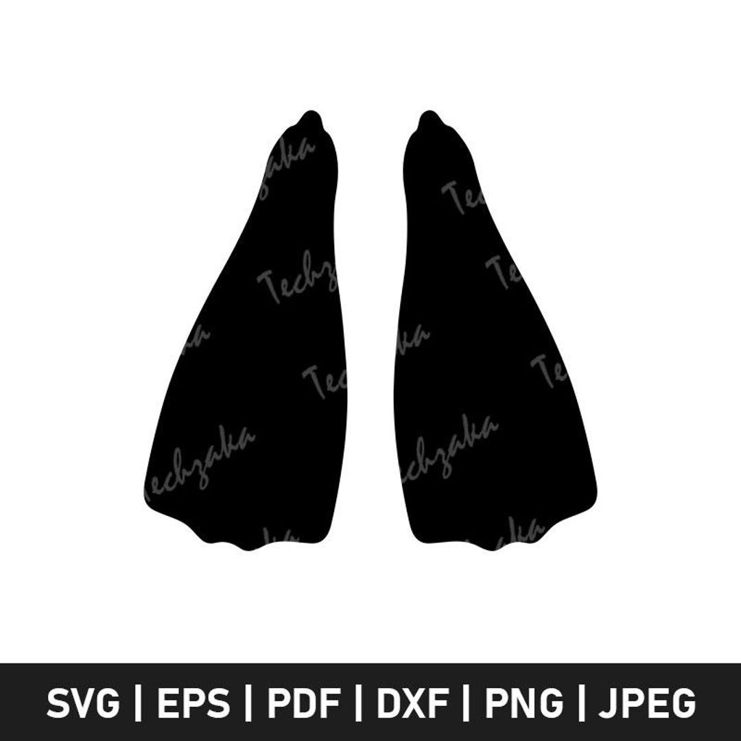 Swimfins SVG, Flippers Silhouette, Diving Fins Cut File, Swim Fins PNG ...