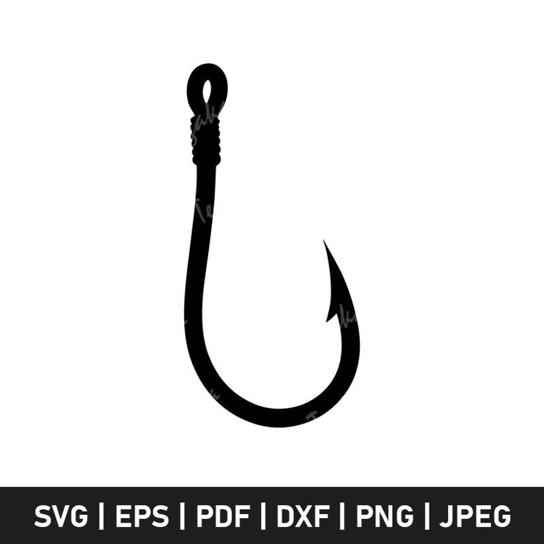 Fish Hook Svg File, Fish Hook Png, Fishing Clipart, Cricut Cut Files ...